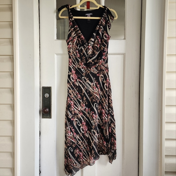 Bisou Bisou | Dresses | Bisou Bisou Y2k Midi Floral Print Dress Sz 8 | Poshmark